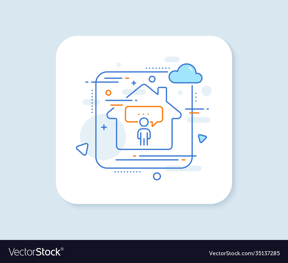 Consulting business line icon discussion Vector Image Consulting business line icon discussion Vector Image