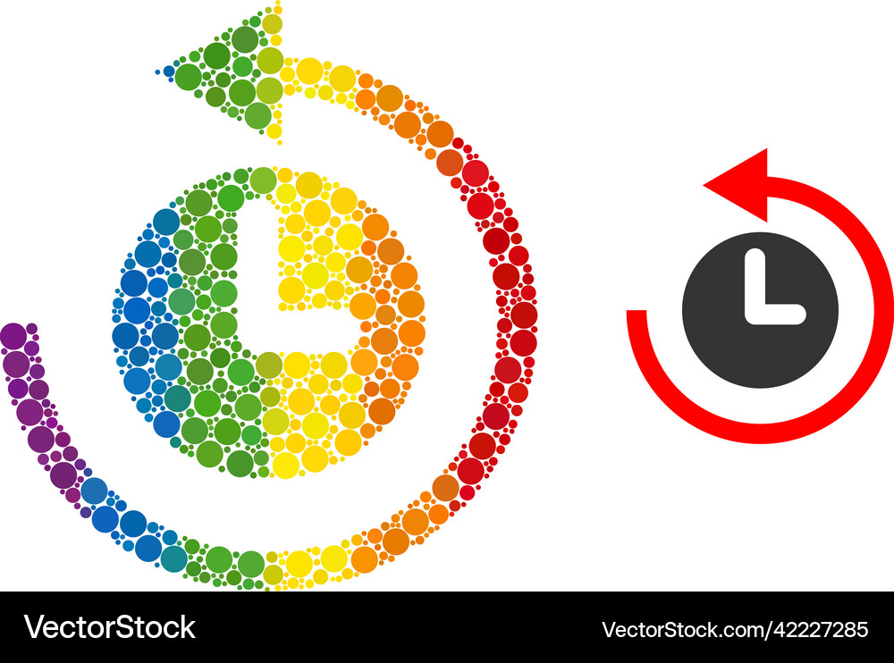 Dot time return rotation composition icon of lgbt Vector Image