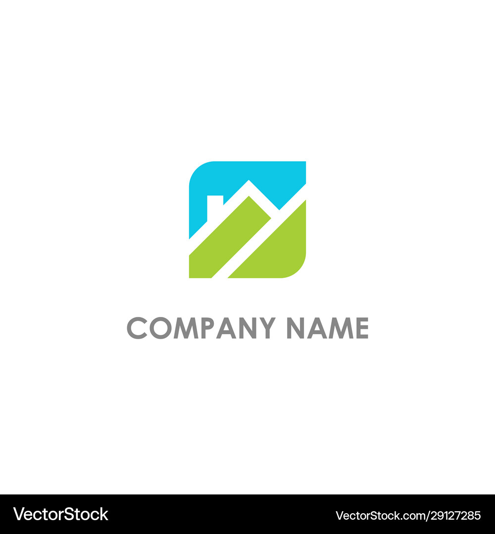 Home realty company logo Royalty Free Vector Image
