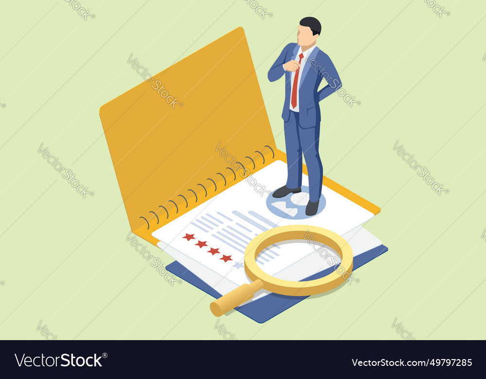 Isometric online documentation database Royalty Free Vector
