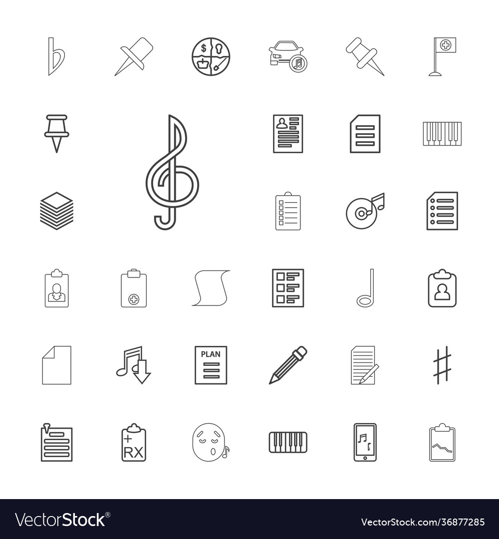 Note icons Royalty Free Vector Image - VectorStock