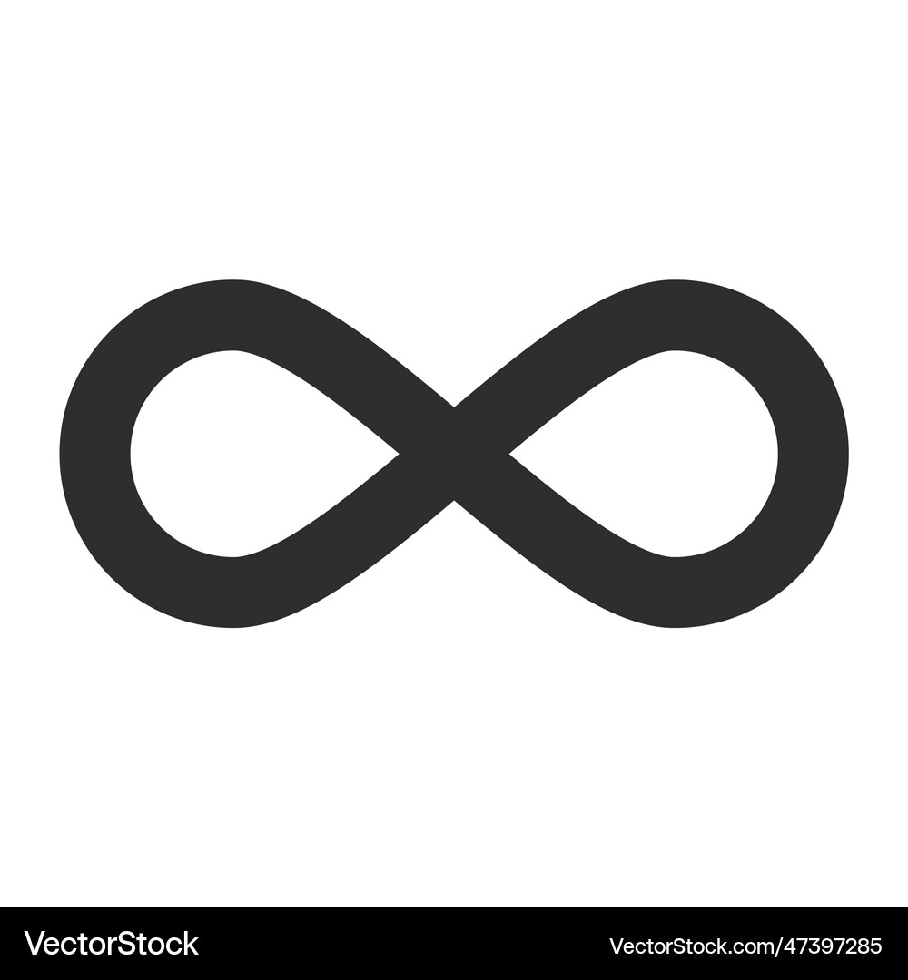 Simple infinite icon or infinity unlimited sign Vector Image