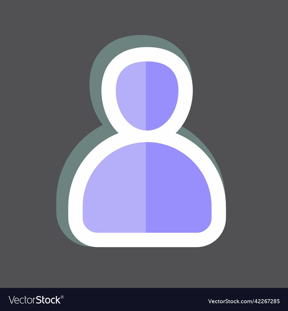 Sticker Contacts Suitable For Mobile Apps Symbol Vector Image