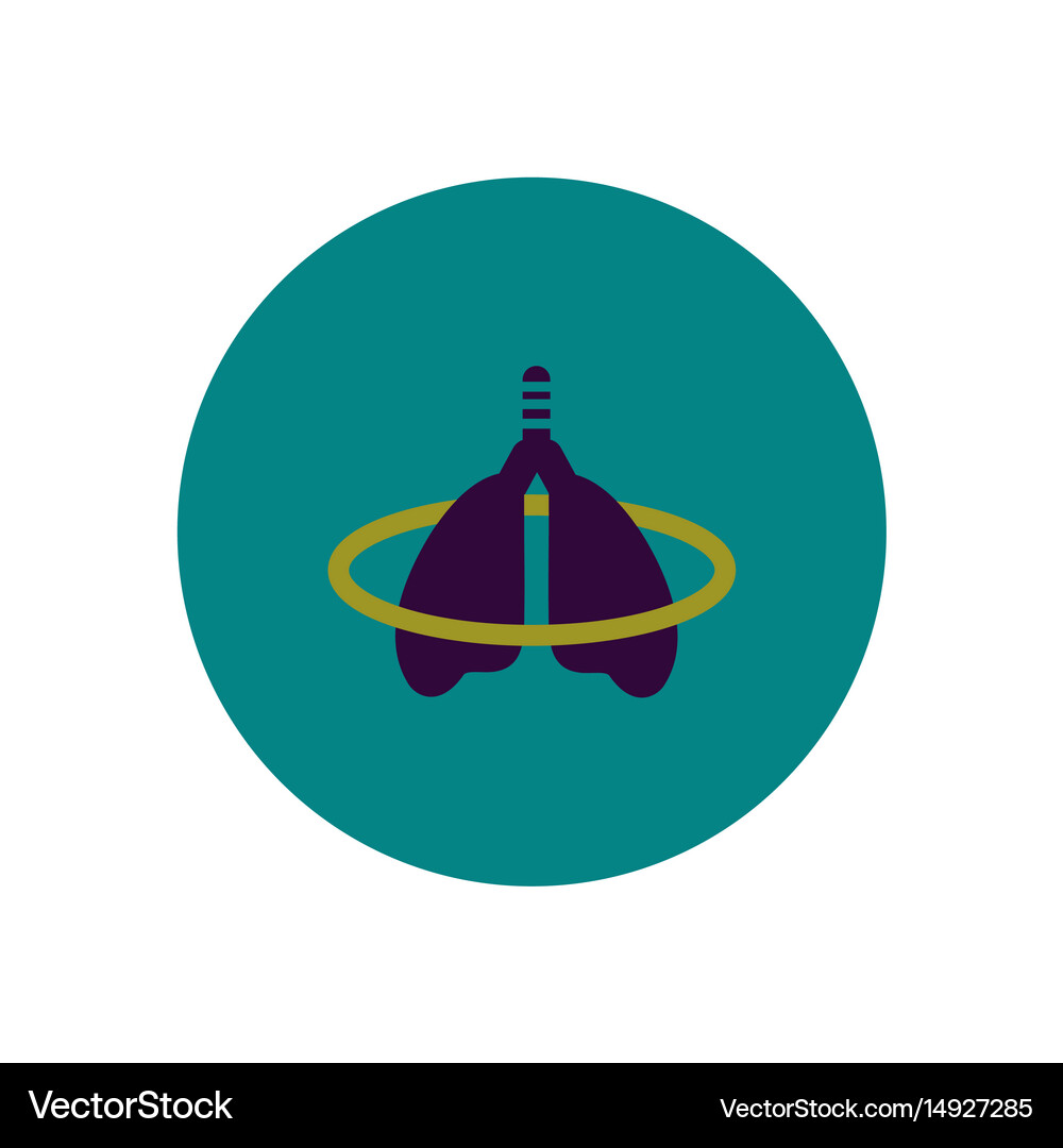Stylish icon in color circle inflammation lungs Vector Image