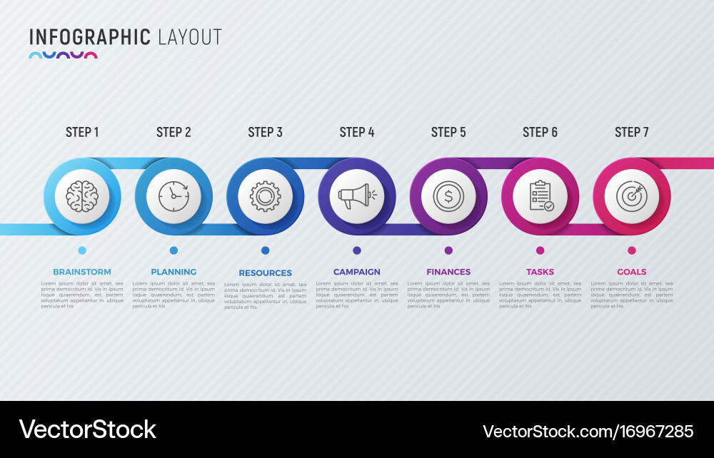 Timeline chart infographic design for data Vector Image