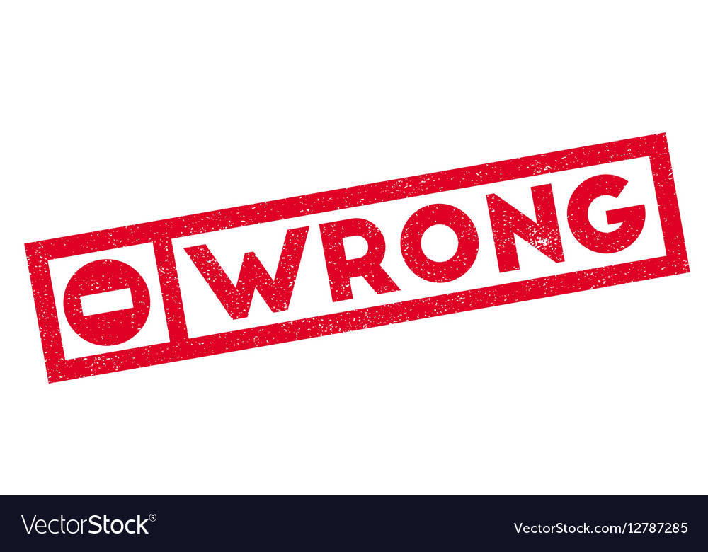 Wrong rubber stamp Royalty Free Vector Image - VectorStock