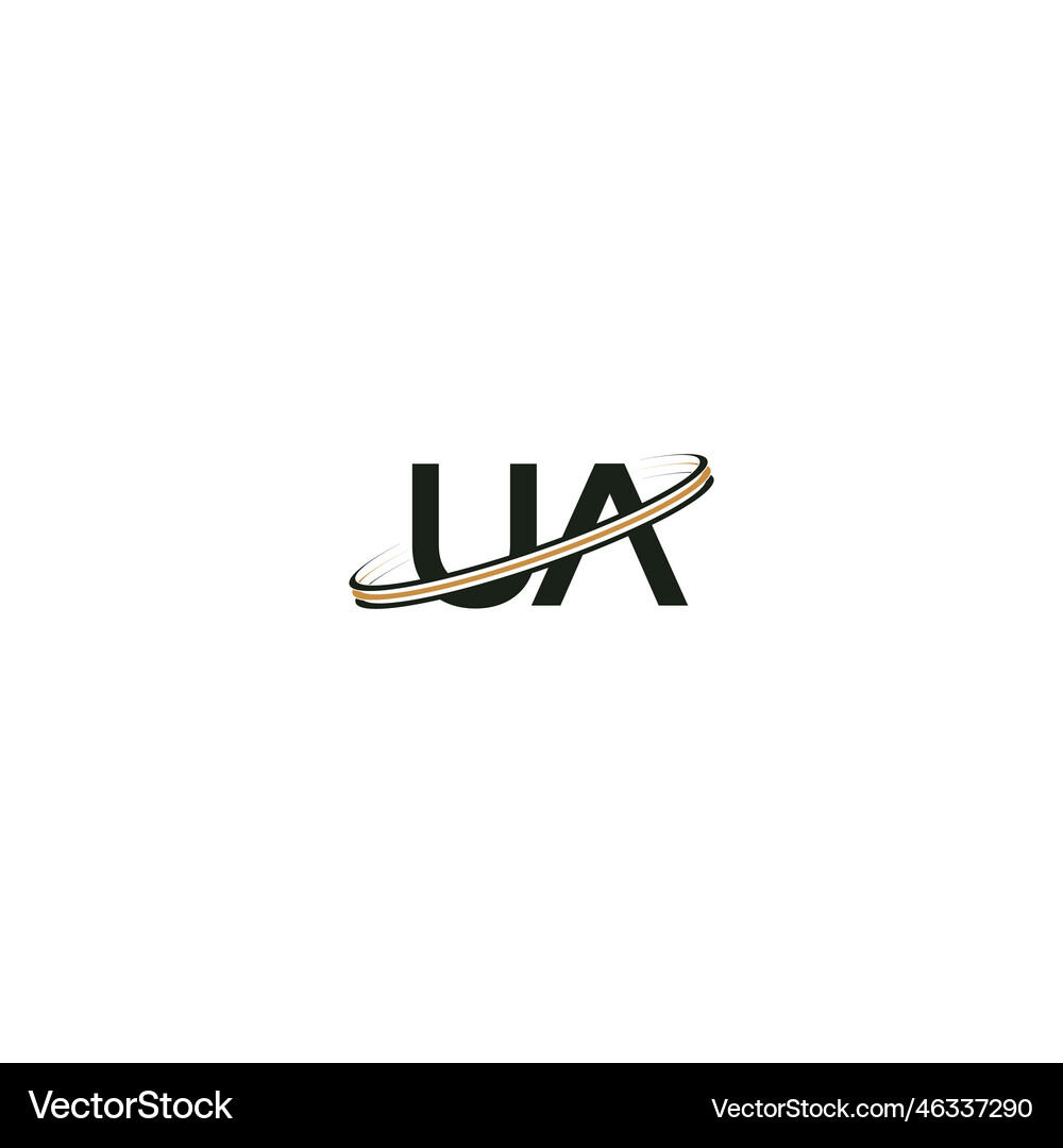 Alphabet initials logo au ua a and u Royalty Free Vector