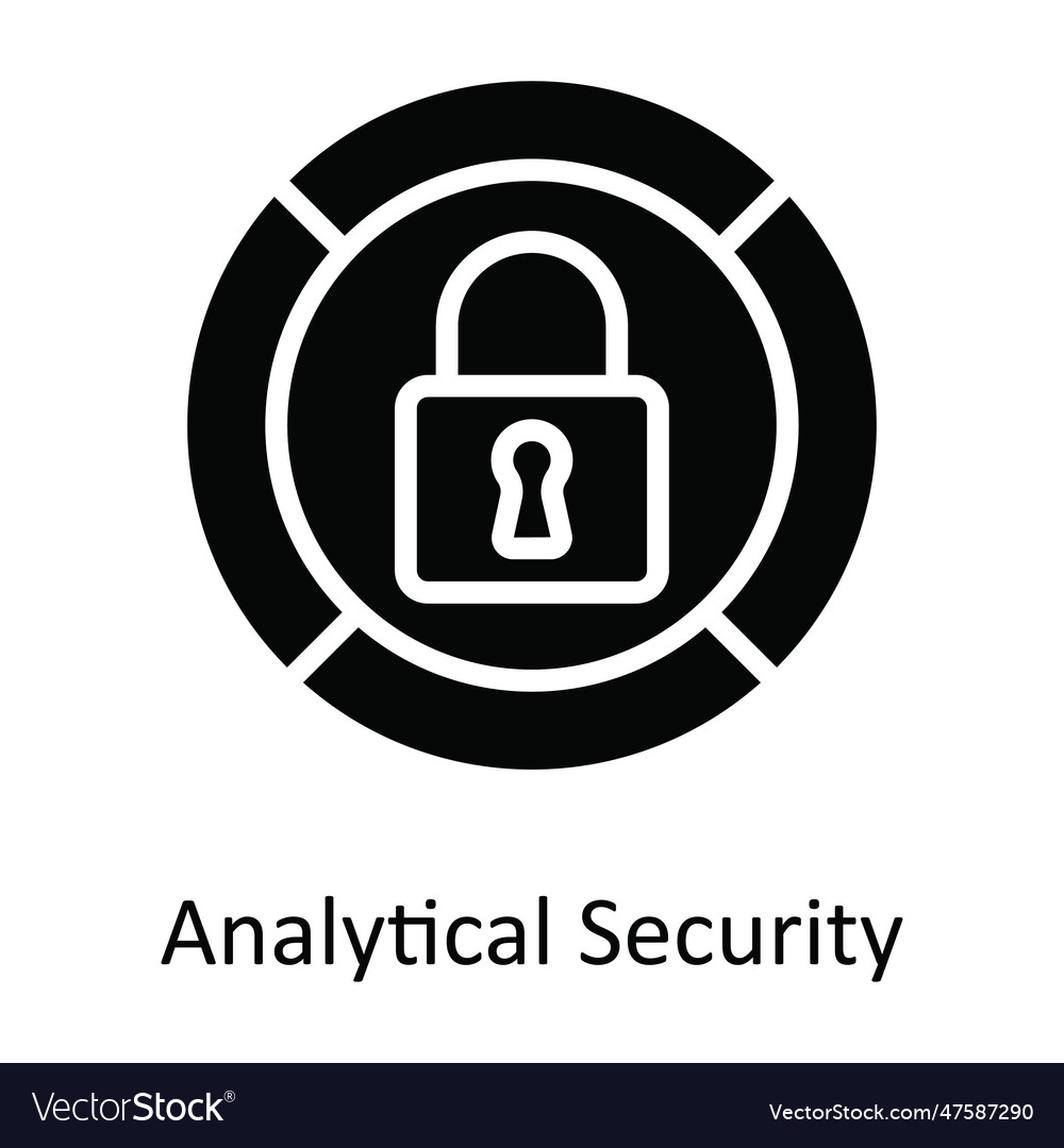 Analytical security solid icon design illu Vector Image