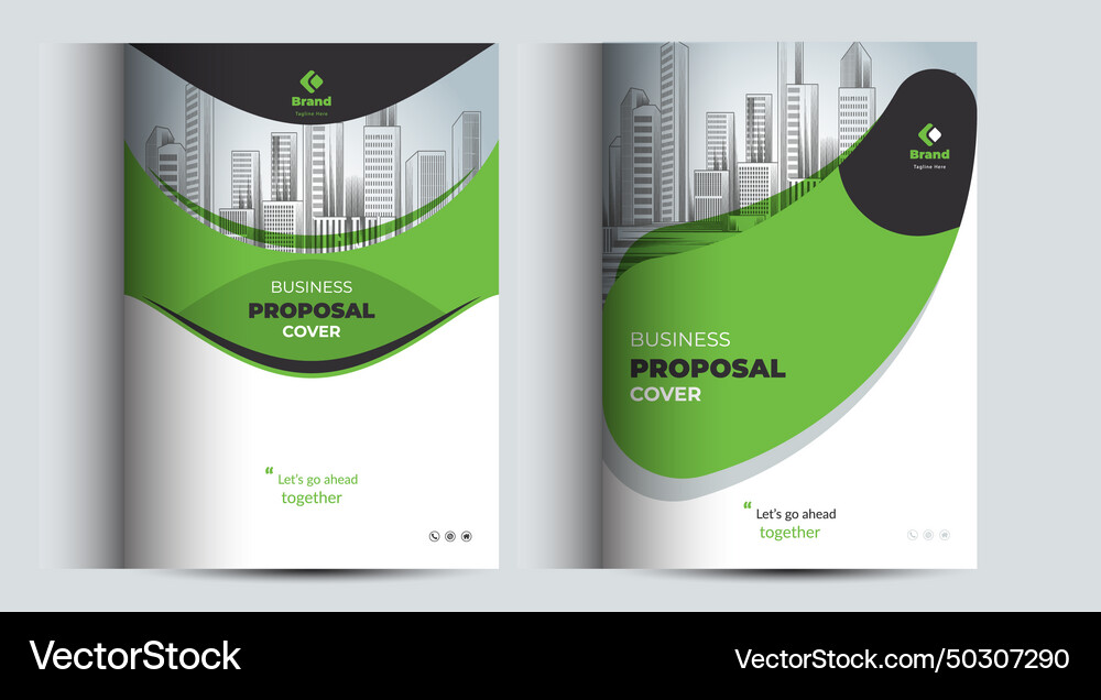 Business proposal cover design template concepts Vector Image