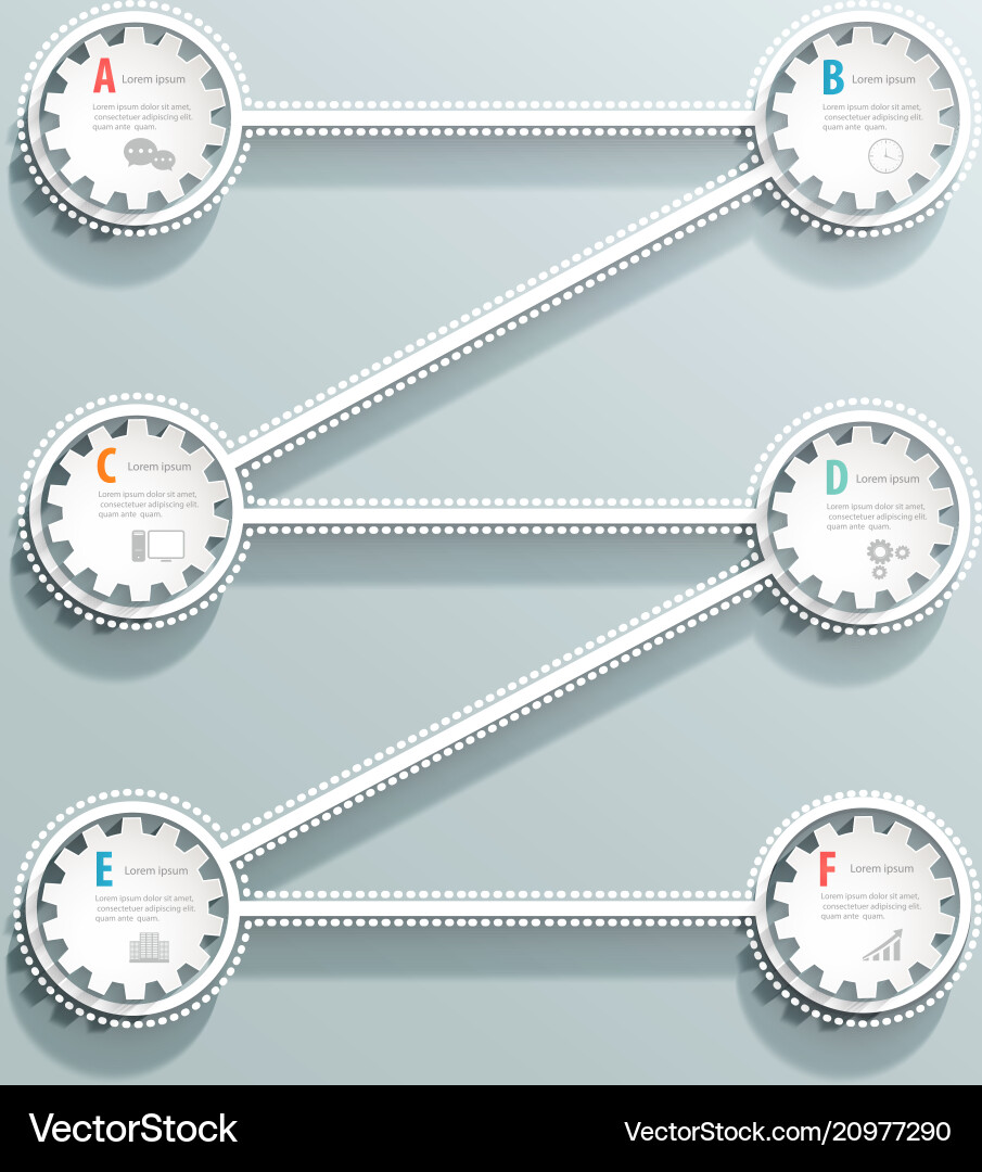 Geometric paper forms with business icons Vector Image