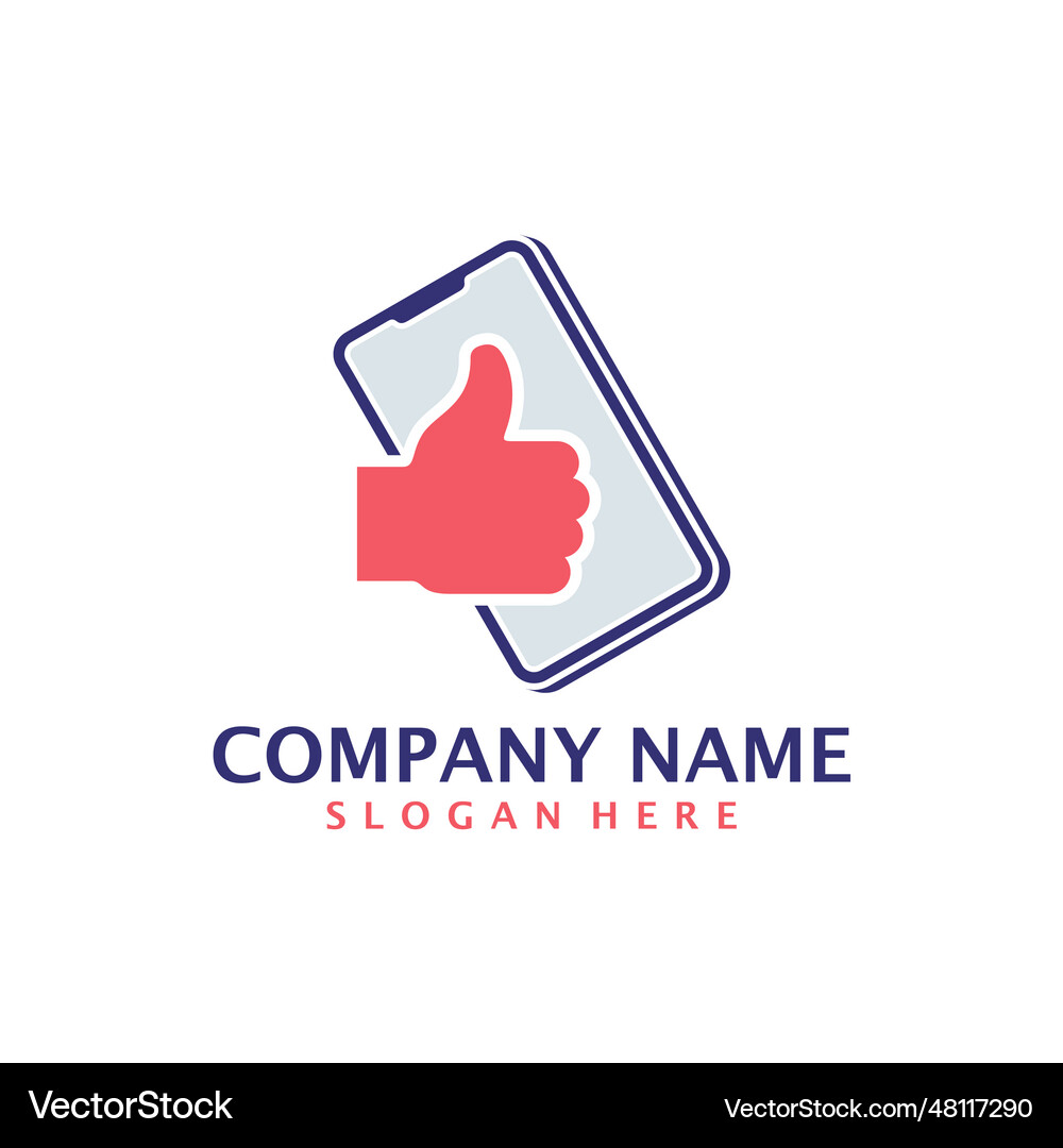 Like phone logo design smartphone logo design Vector Image