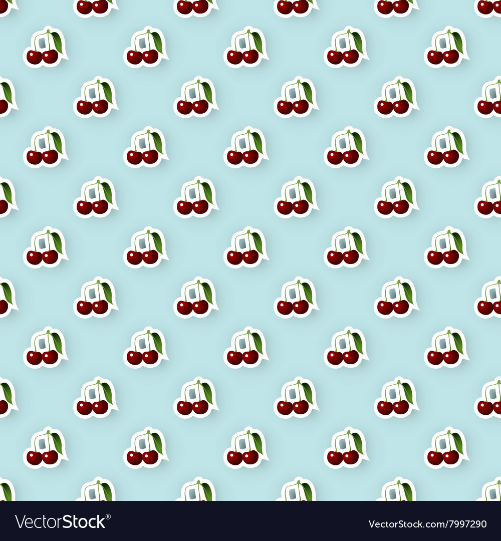 Pattern background with cherry Royalty Free Vector Image