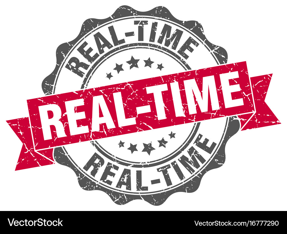 Real-time stamp sign seal Royalty Free Vector Image