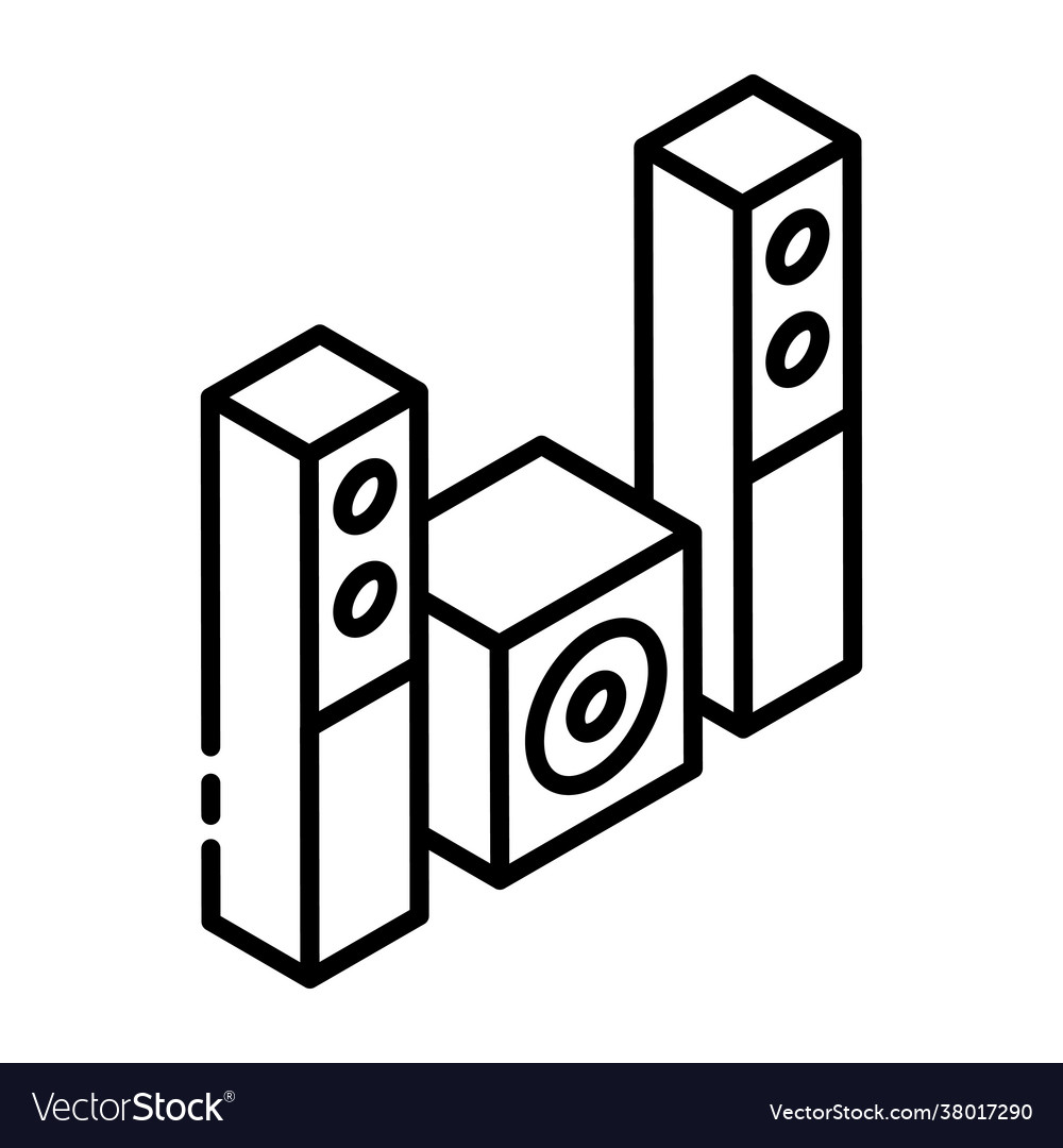Stereo system Royalty Free Vector Image - VectorStock