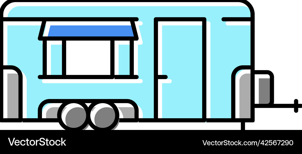 Trailer transport color icon Royalty Free Vector Image