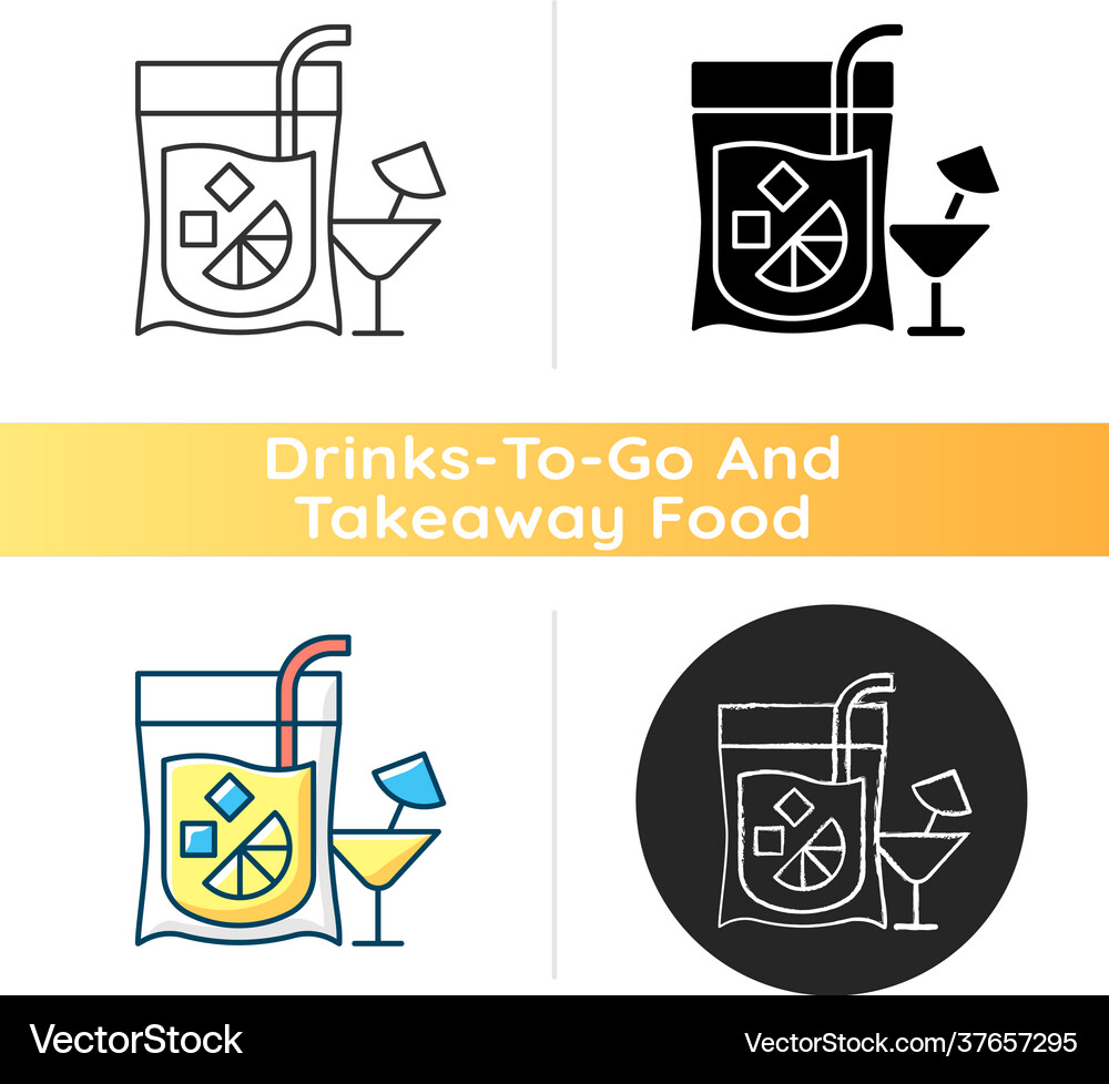 Cocktail to go icon Royalty Free Vector Image - VectorStock