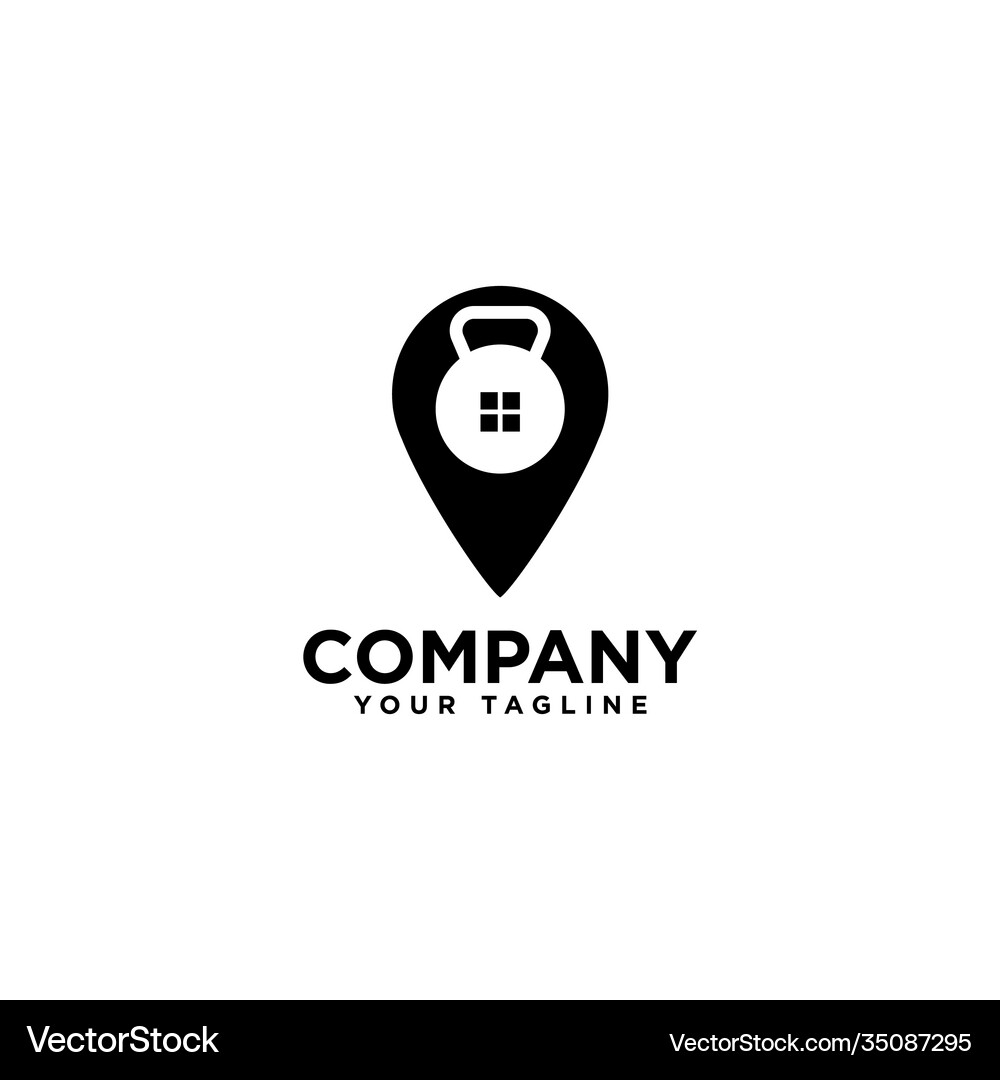 Fitness center logo design template Royalty Free Vector