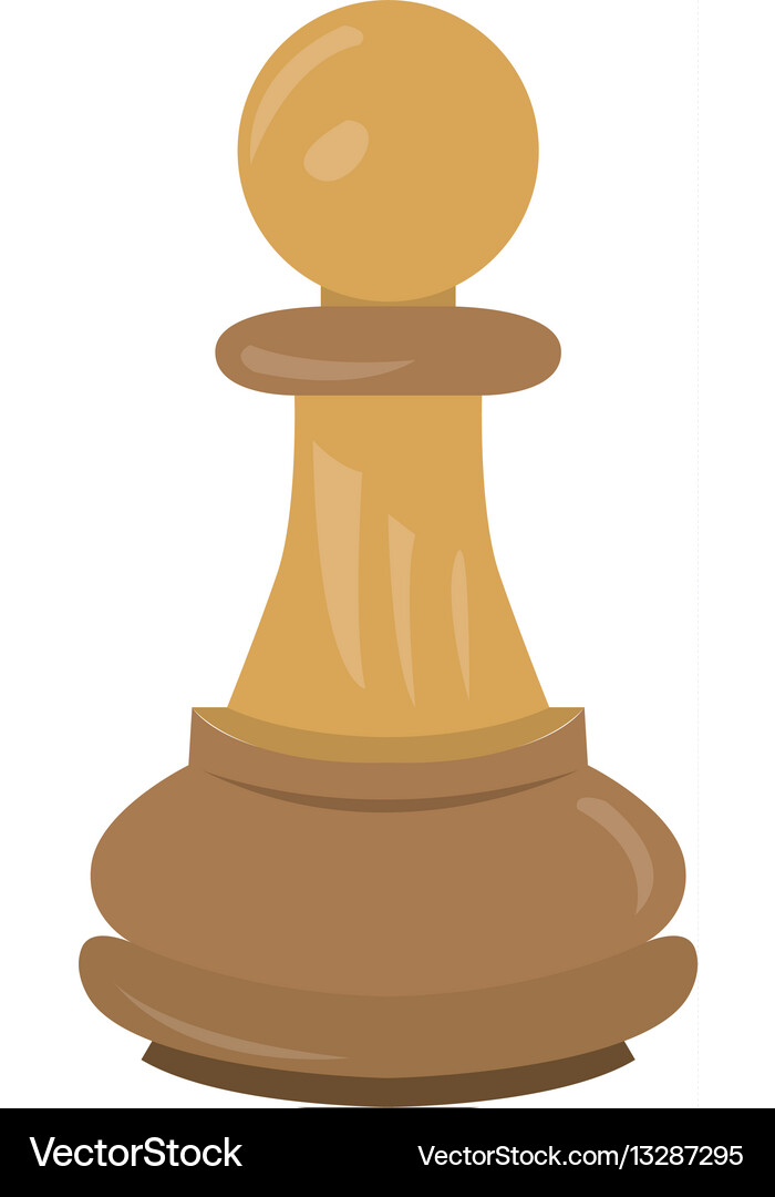Isolated pawn piece Royalty Free Vector Image - VectorStock
