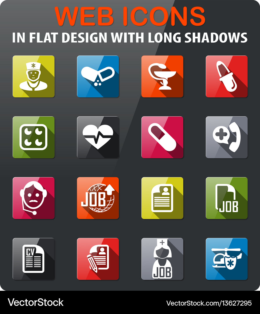 Job search icon set Royalty Free Vector Image - VectorStock