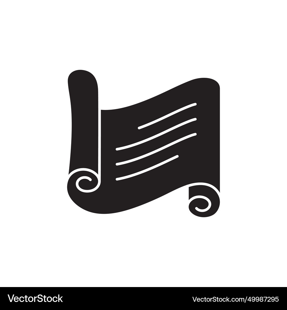 Old paper with line art icon design Royalty Free Vector