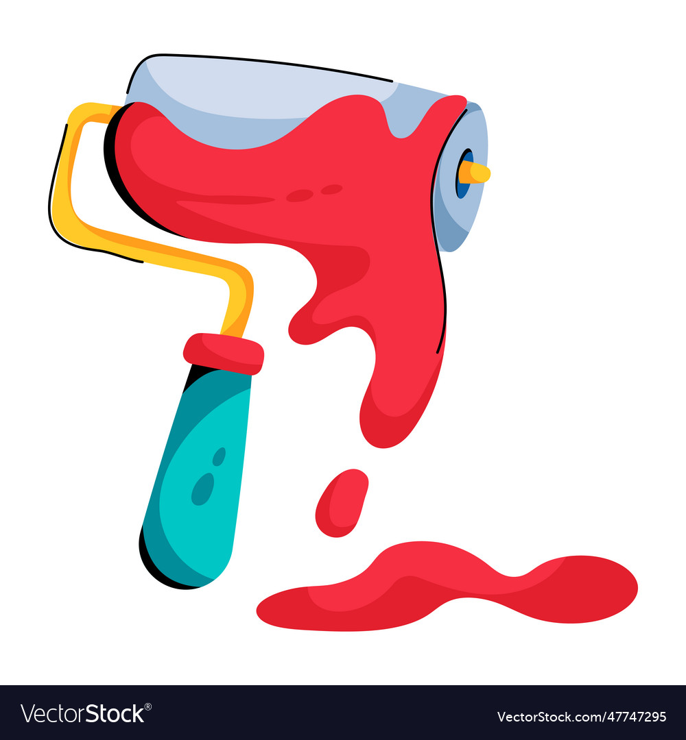 Paint roller Royalty Free Vector Image - VectorStock