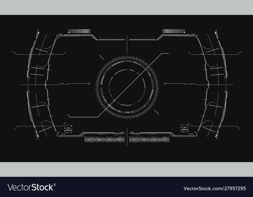 The navigation system hud interface design Vector Image