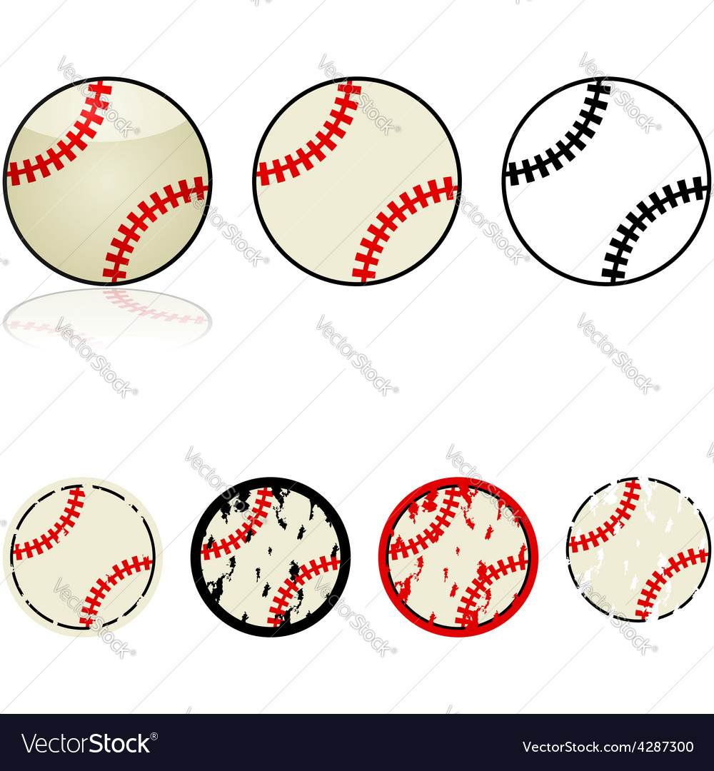 Baseballs Royalty Free Vector Image - VectorStock