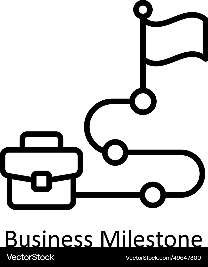 Business milestone outline icon design Royalty Free Vector