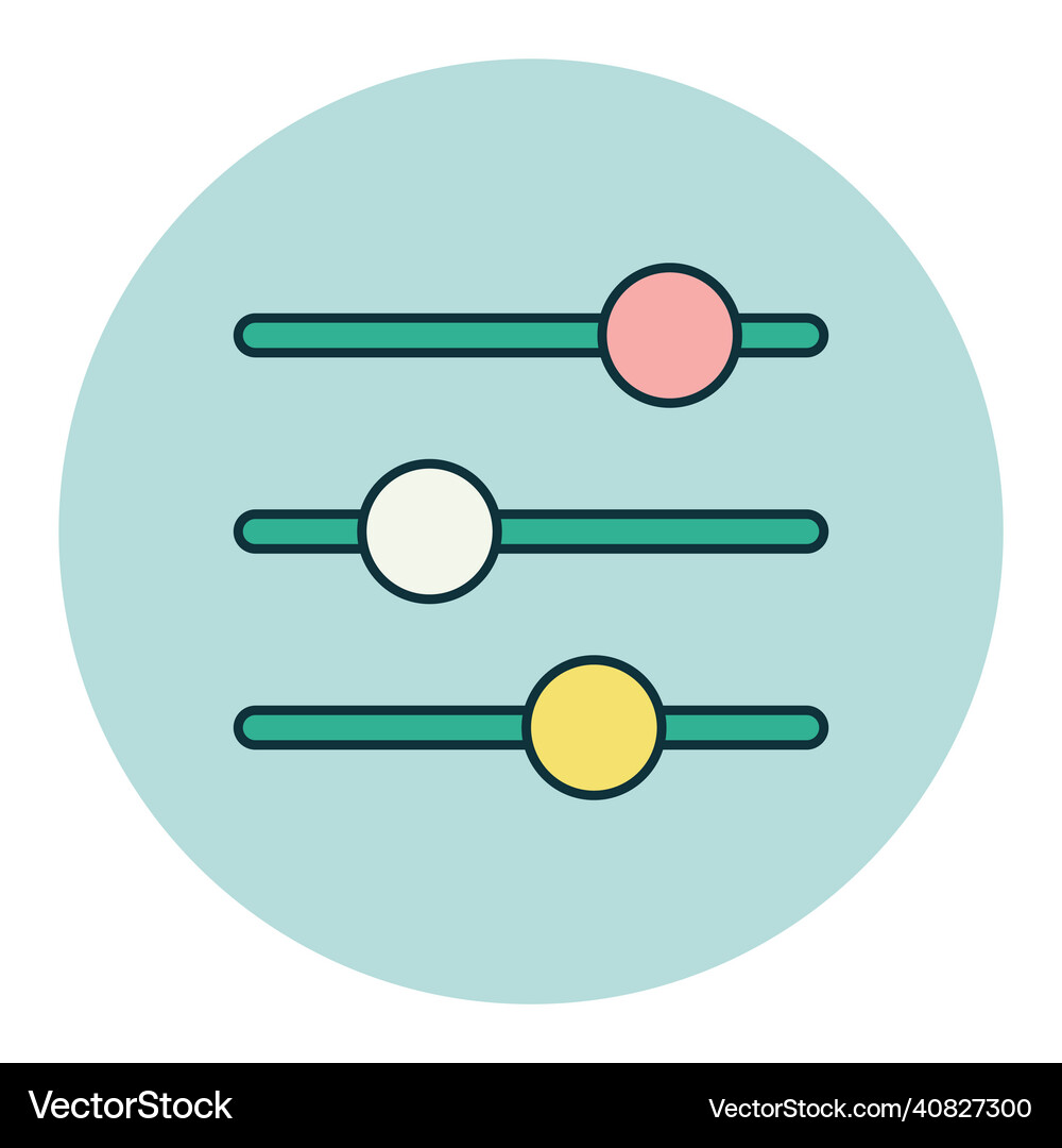 Equalizer icon music sound wave symbol Royalty Free Vector