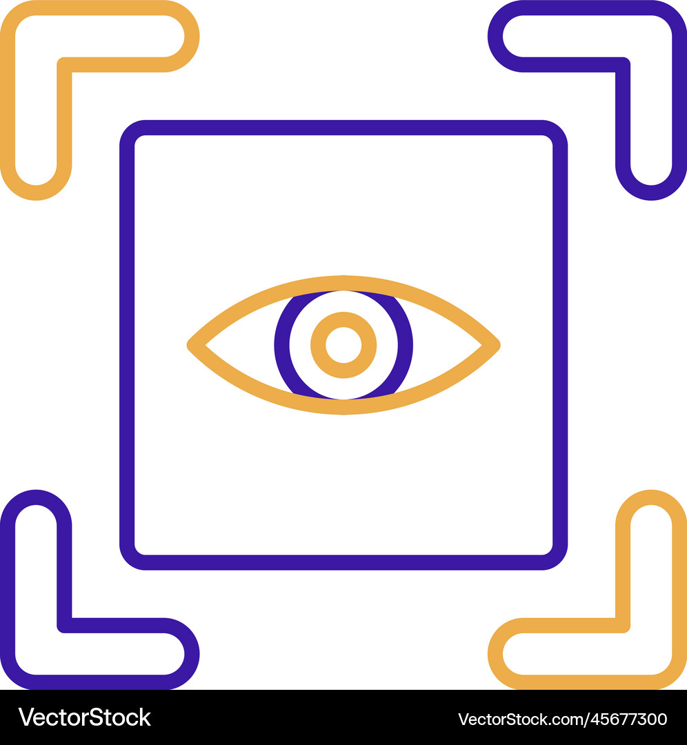 Eye scanner technology icon with purple and Vector Image