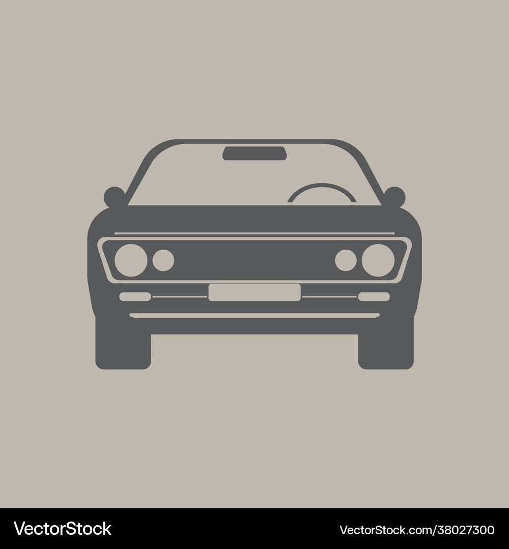 Muscle classic or retro car front view flat Vector Image