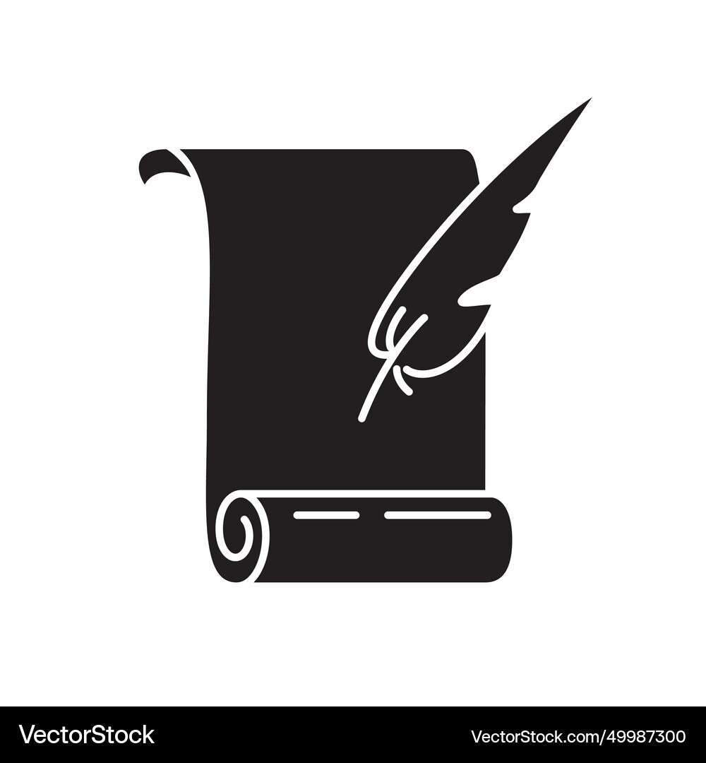 Old paper with line art icon design Royalty Free Vector