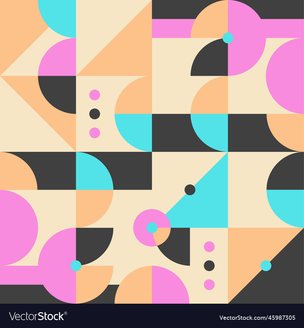 Abstract geometric mural colorful seamless Vector Image