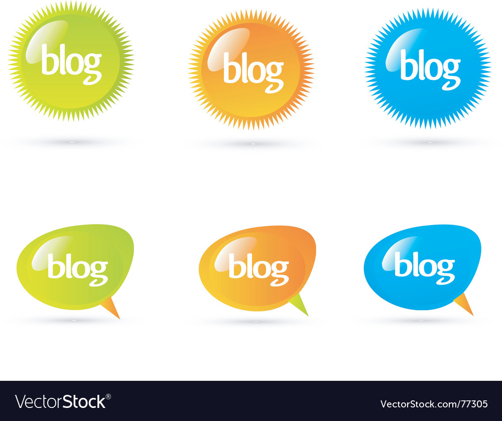 Blog elements Royalty Free Vector Image - VectorStock