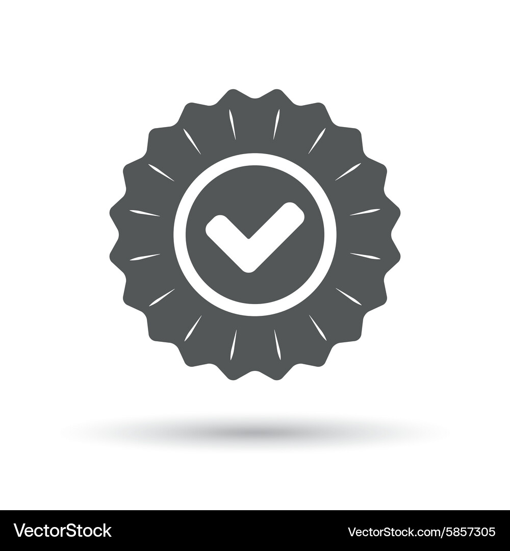 Check mark sign icon yes circle symbol Royalty Free Vector