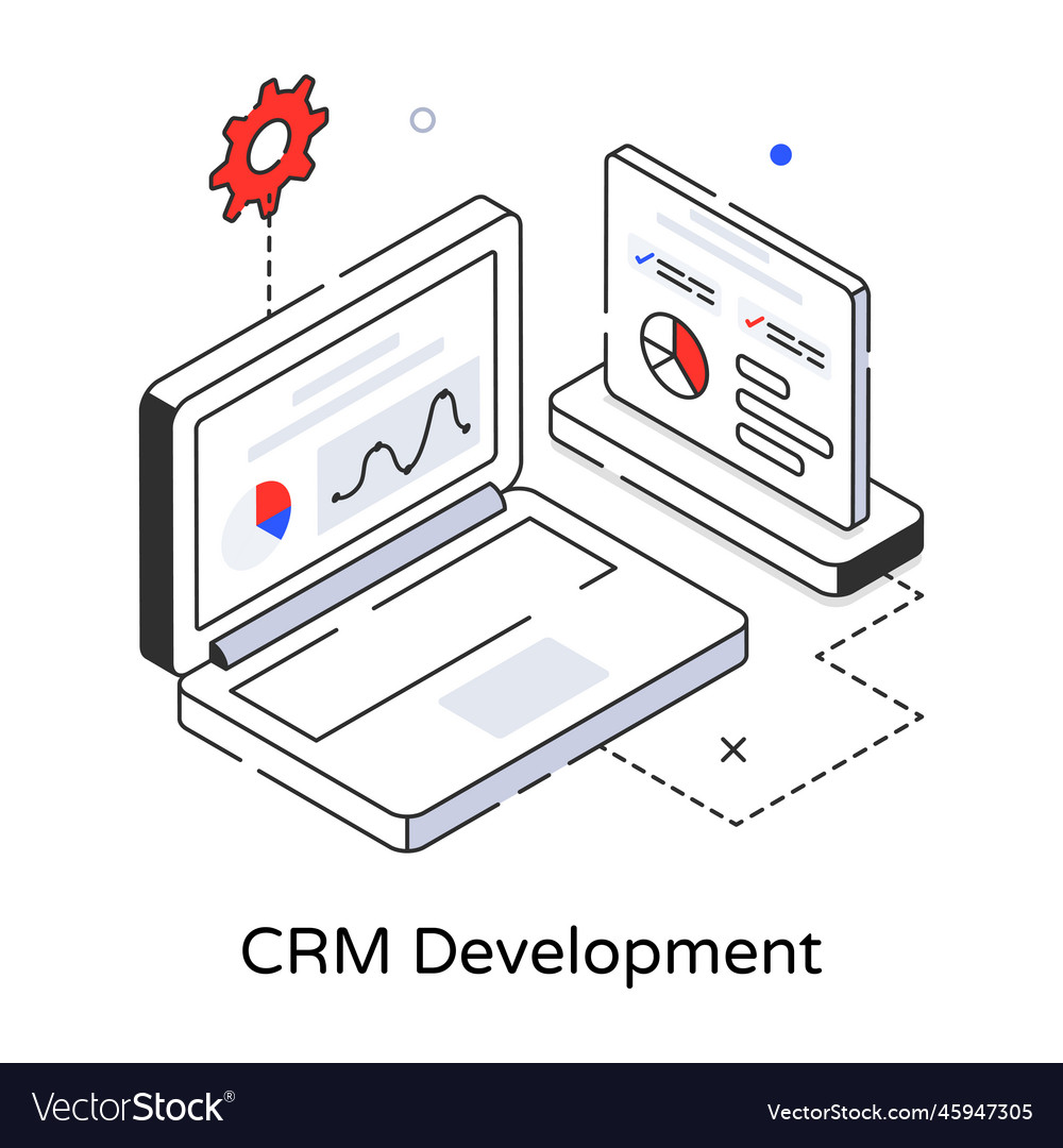 Crm development Royalty Free Vector Image - VectorStock
