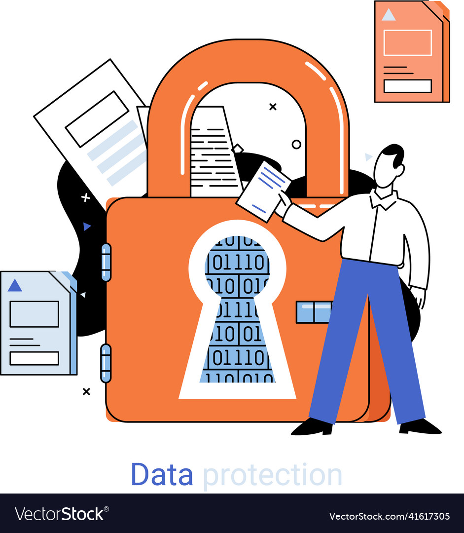 Data Protection Privacy Internet Security Vector Image
