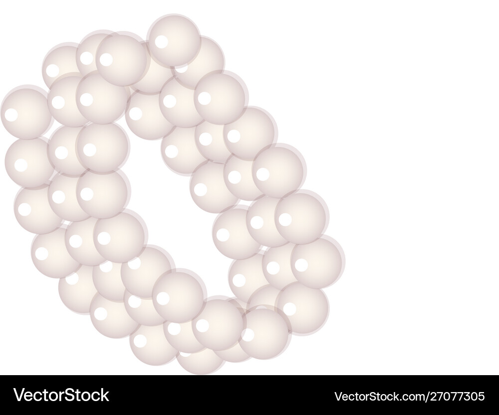 Pearl bead bracelet twisted armlet on white Vector Image