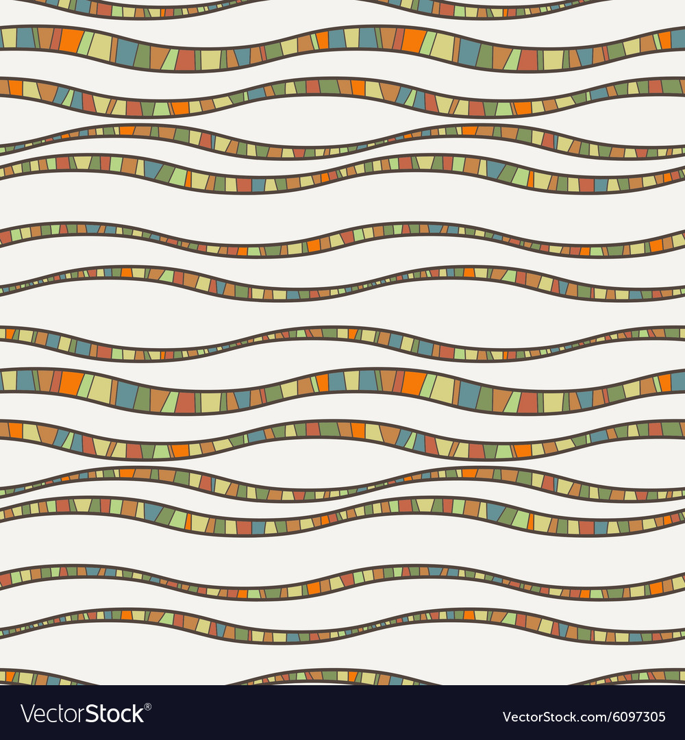 Seamless pattern wavy lines Royalty Free Vector Image
