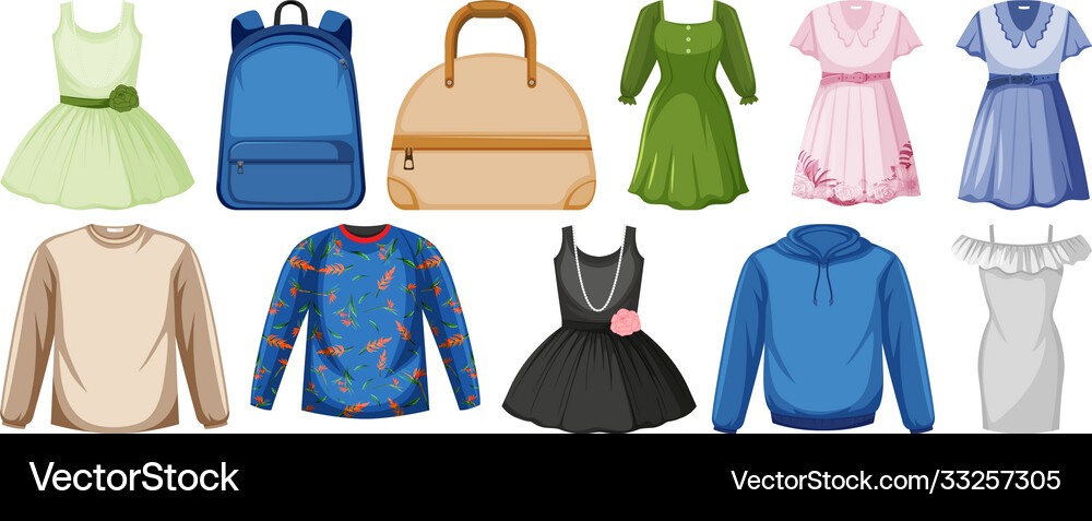 Set clothes mock up Royalty Free Vector Image - VectorStock