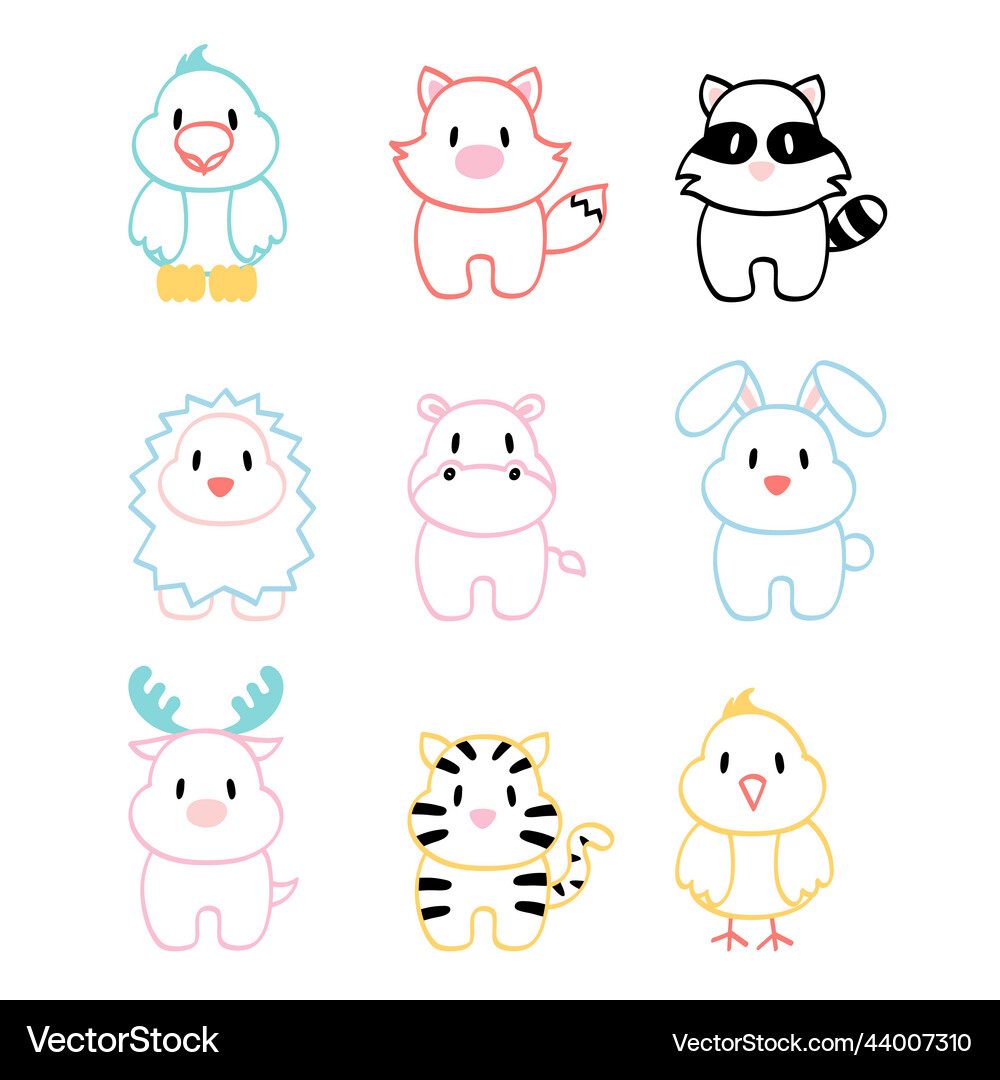 Animal cartoon - hand drawn Royalty Free Vector Image