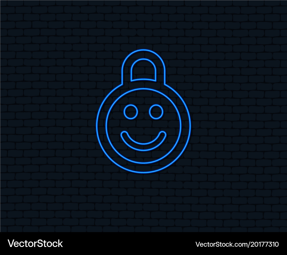Child lock icon locker with smile symbol Vector Image