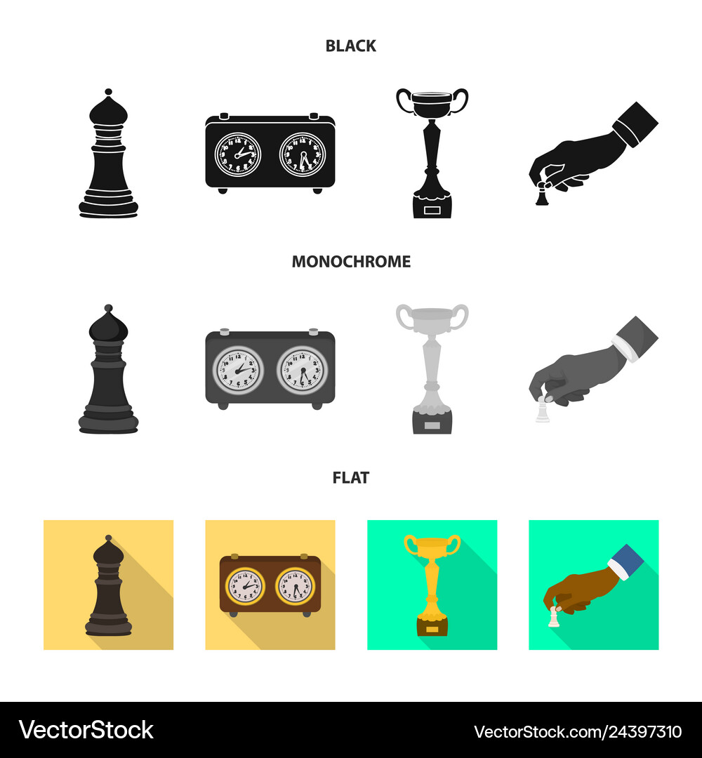 Design of checkmate and thin logo Royalty Free Vector Image