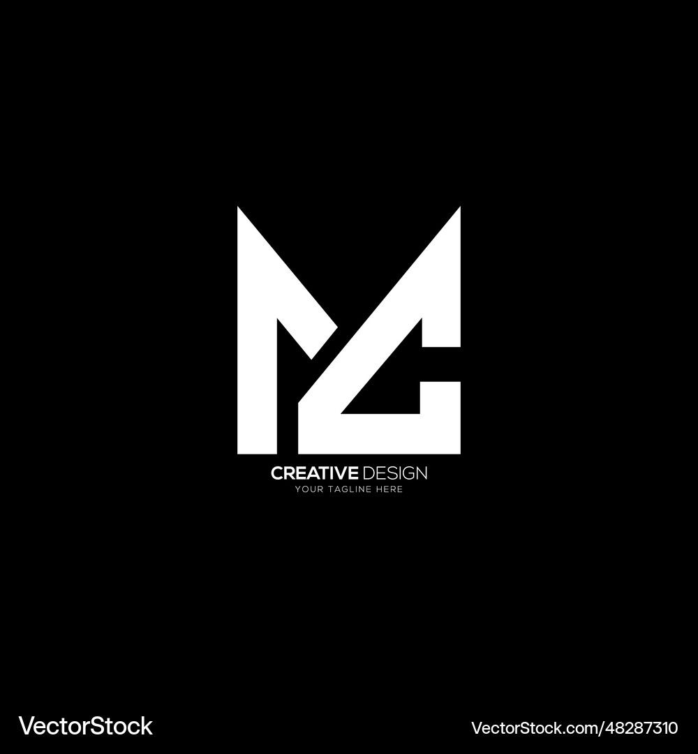 Letter m c modern branding logo Royalty Free Vector Image
