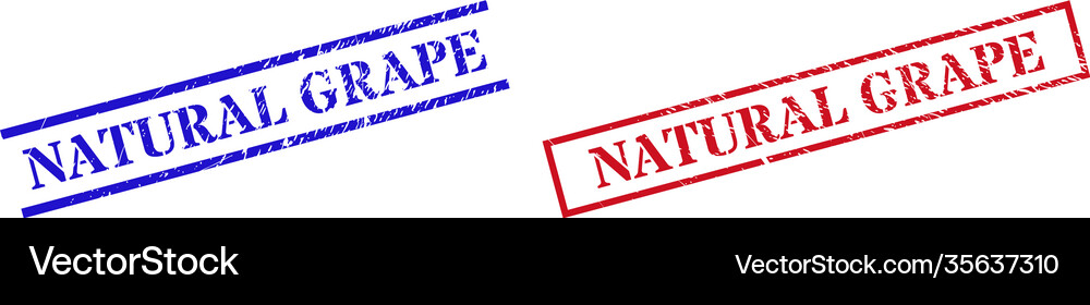 Natural grape grunge scratched stamp watermarks Vector Image