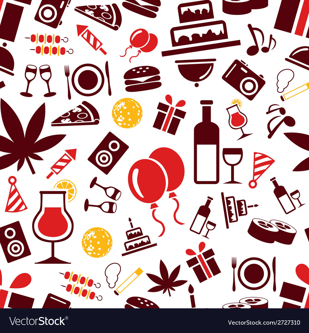 Party seamless pattern Royalty Free Vector Image