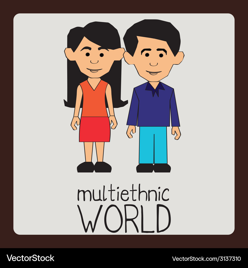 People design over brown background Royalty Free Vector