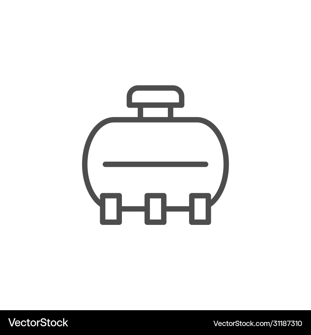 Polyethylene septic tank line outline icon Vector Image