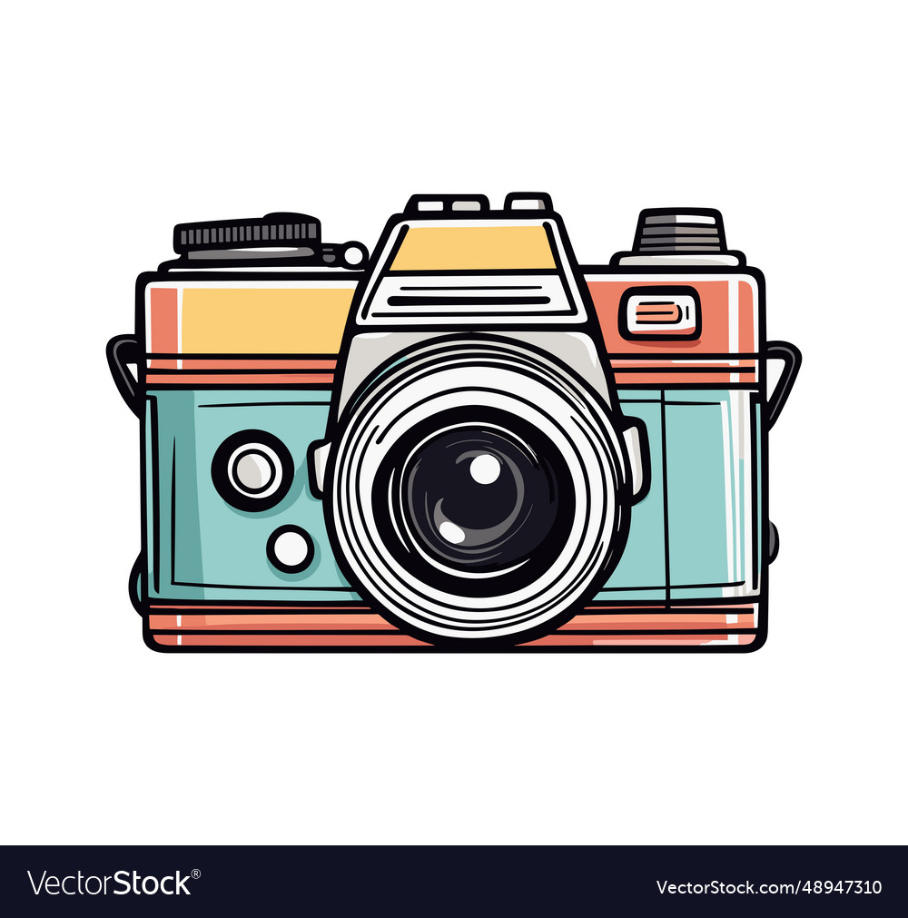 Vintage Camera Vector Art Vintage Camera Illustration Stock