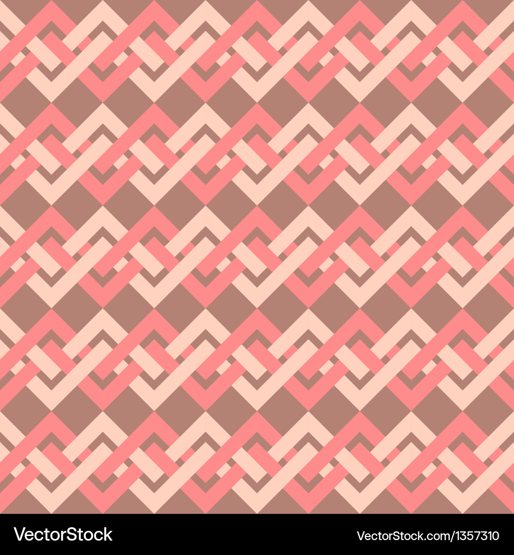 Seamless pattern of interlacing lines in retro Vector Image